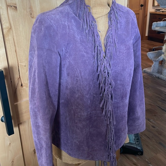 Dialogue | Jackets & Coats | Beautiful Purple Western Suede Jacket With ...